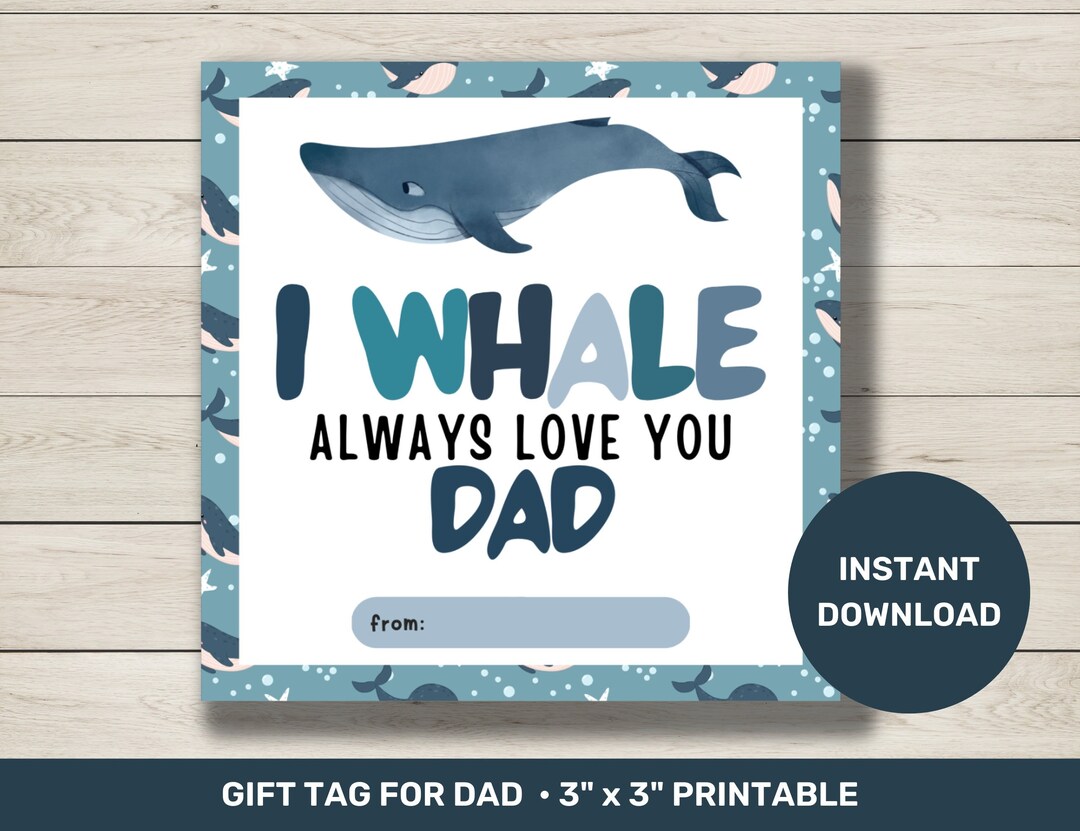 Printable Fathers Day Gift Card Tag, Fathers Day Printable Gift Tag ...