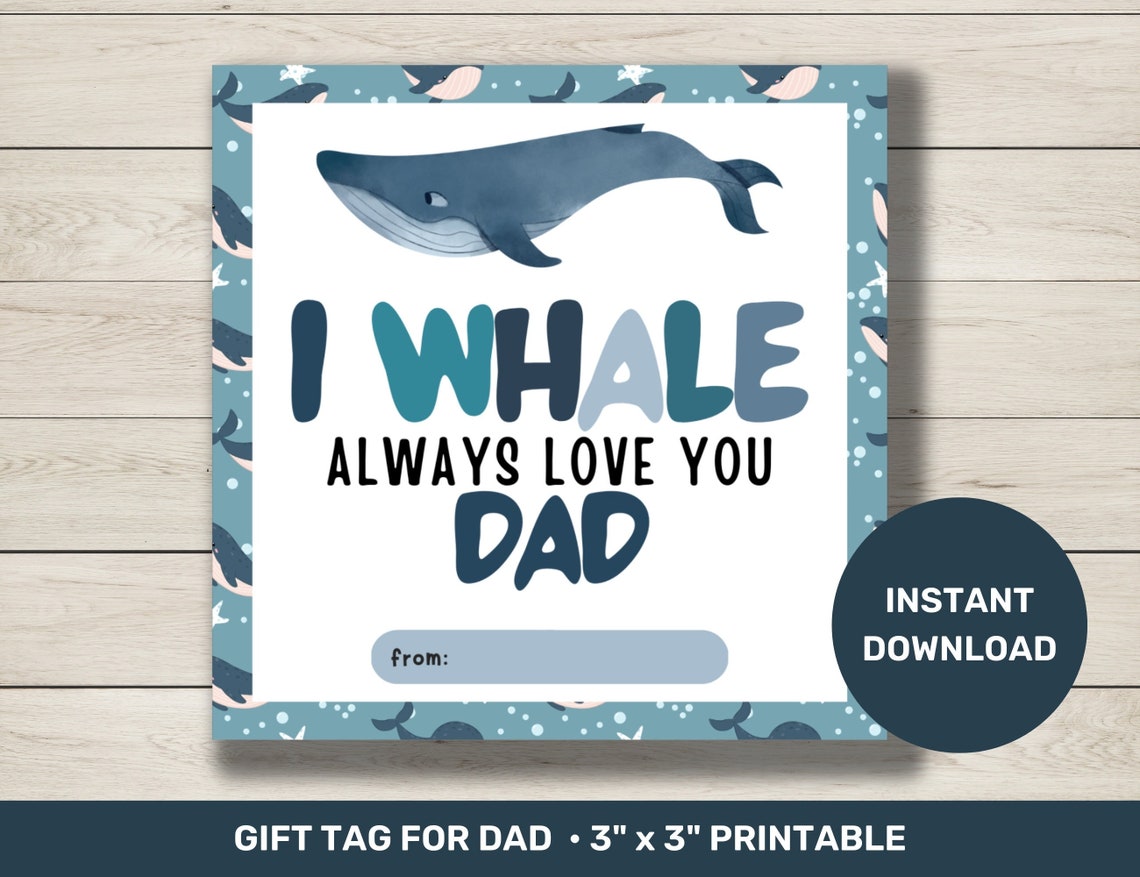 Printable Fathers Day Gift Card Tag, Fathers Day Printable Gift Tag ...