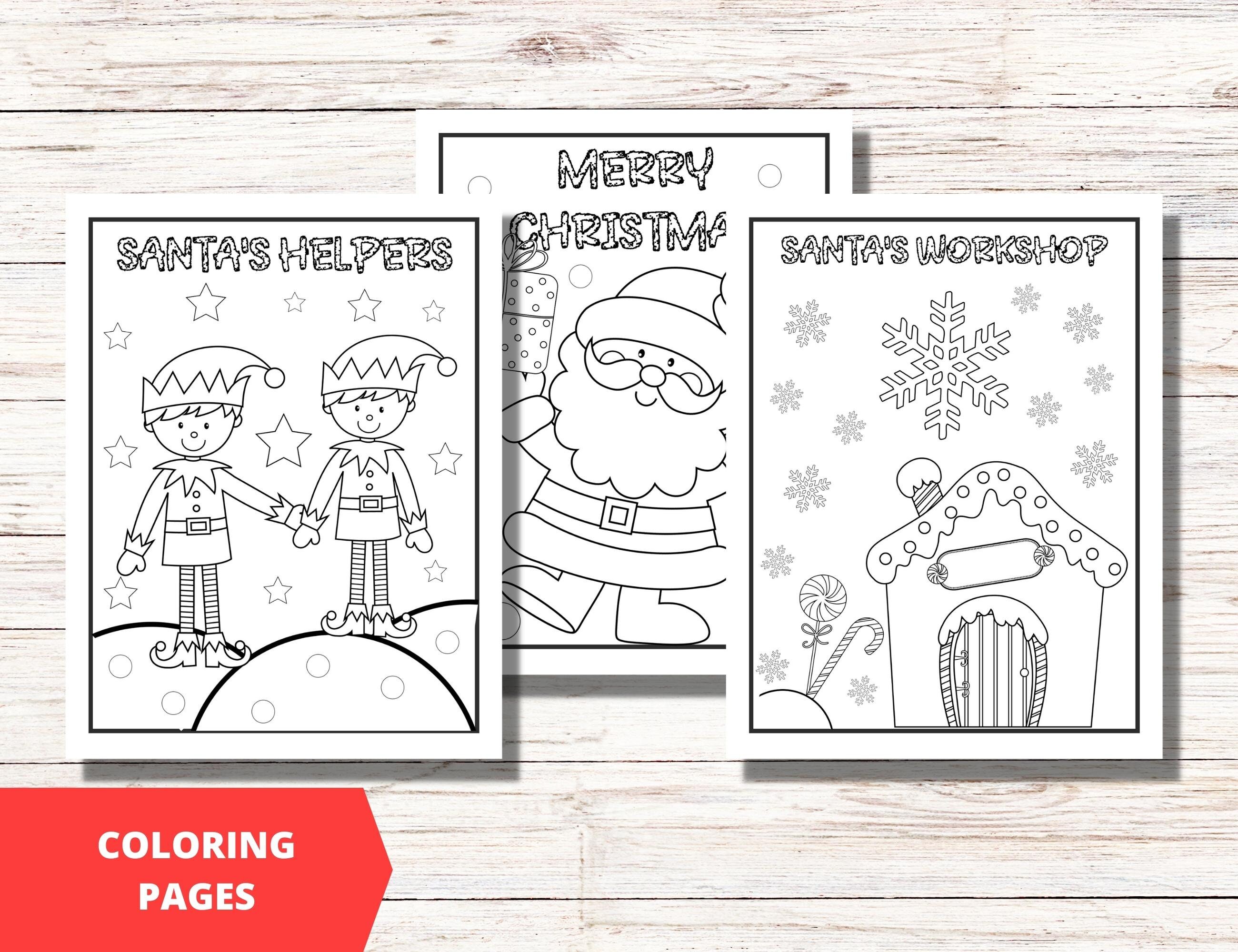 Christmas Activity Book Printable Christmas Coloring Books for Kids ...