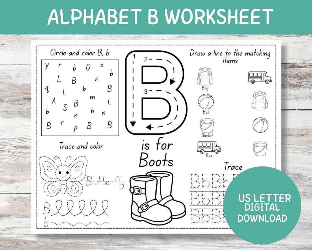 Alphabet Printables, Alphabet Tracing Workbook, Letter B Worksheet ...