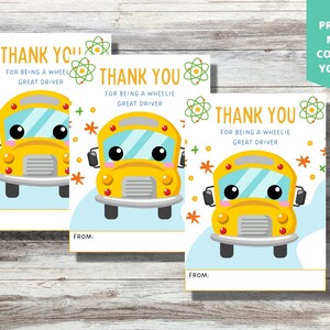Printable Bus Driver Gift Card Holder - Thanks for Being a Wheelie ...