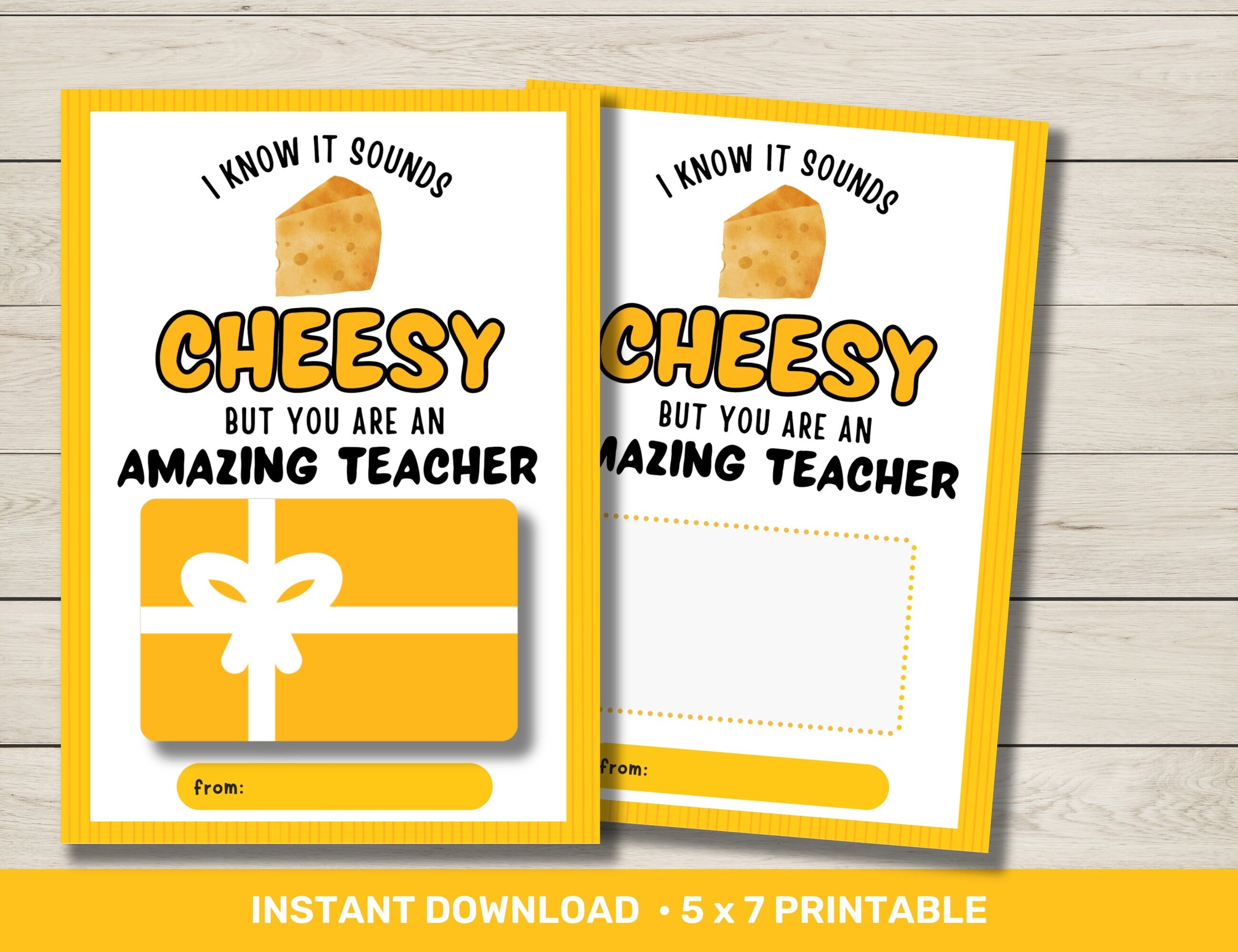 Teacher Appreciation Printable Gift Card Holder, Thank You Card ...