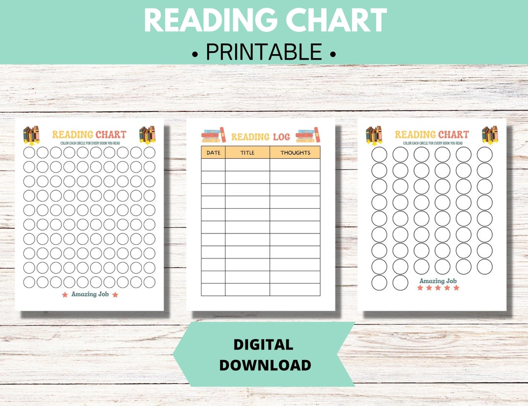 Summer Reading Chart for Kids Printable Reading Chart for Kids Reading ...