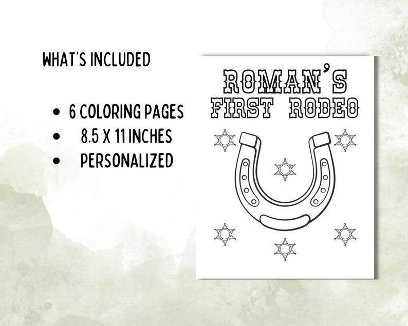 Rodeo Birthday Coloring Page, First Rodeo Coloring Sheet, Cowgirl ...