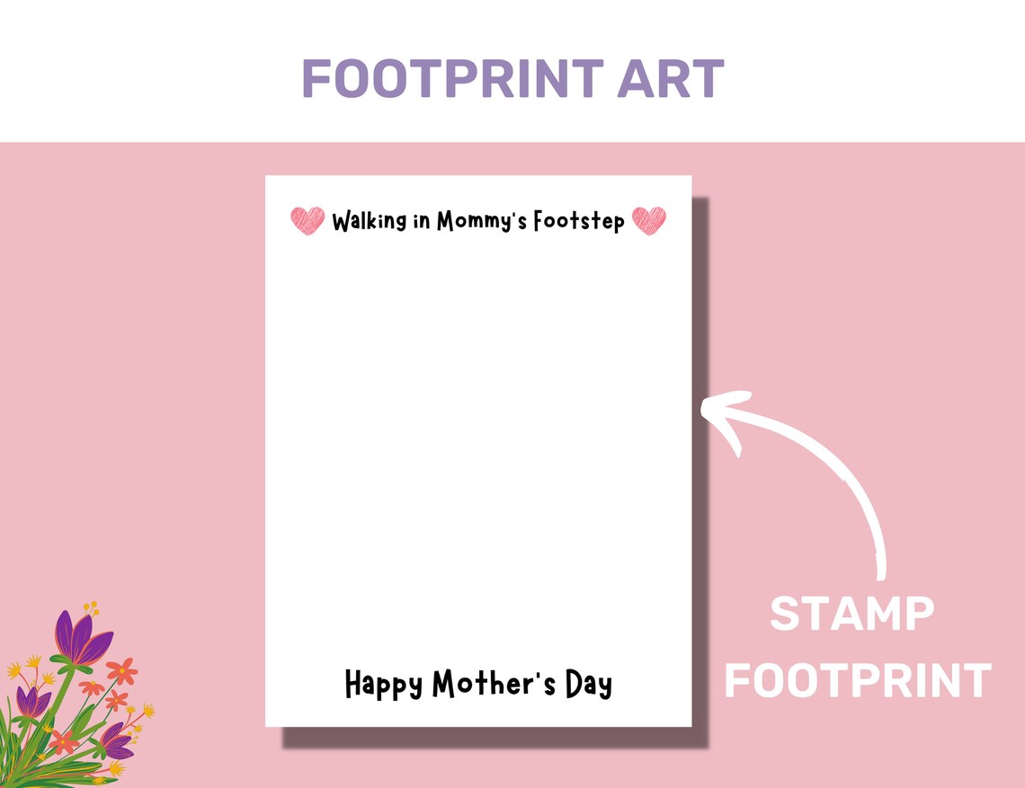 Printable Handprint and Footprint Art for Mother's Day - Etsy Canada