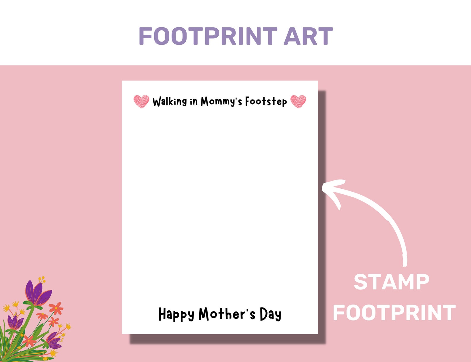 Printable Handprint and Footprint Art for Mother's Day Mother's Day ...