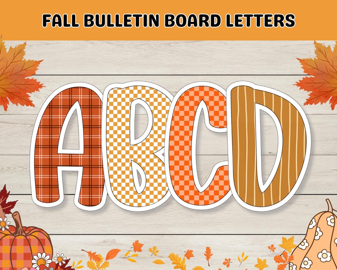 Bulletin Board A-Z Letters, Printable Classroom Door Decorations ...
