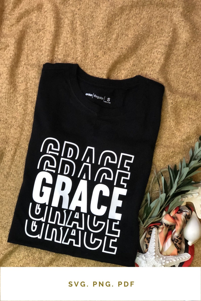 Grace SVG - Stacked Words SVG | Inspirational SVG for Cricut and ...