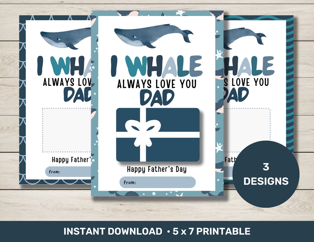 Printable Fathers Day Gift Card Holder, Fathers Day Printable Gift ...
