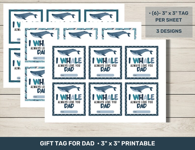 Printable Fathers Day Gift Card Tag, Fathers Day Printable Gift Tag ...