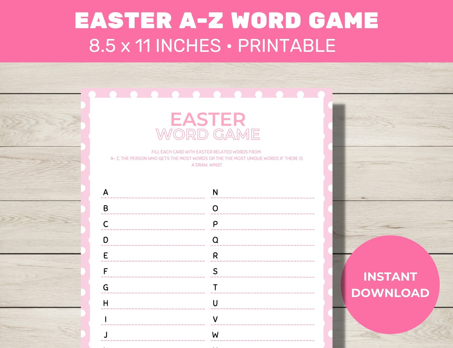 Easter Printable Word Game Easter Games For Kids And Adults Easter