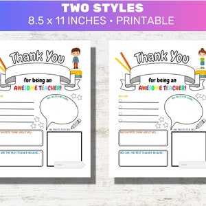 Printable Teacher Appreciation Week Questionnaire, Teacher Appreciation ...