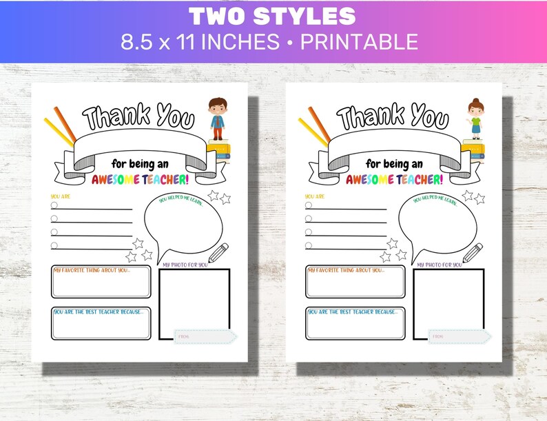 Printable Teacher Appreciation Week Questionnaire, Teacher Appreciation ...