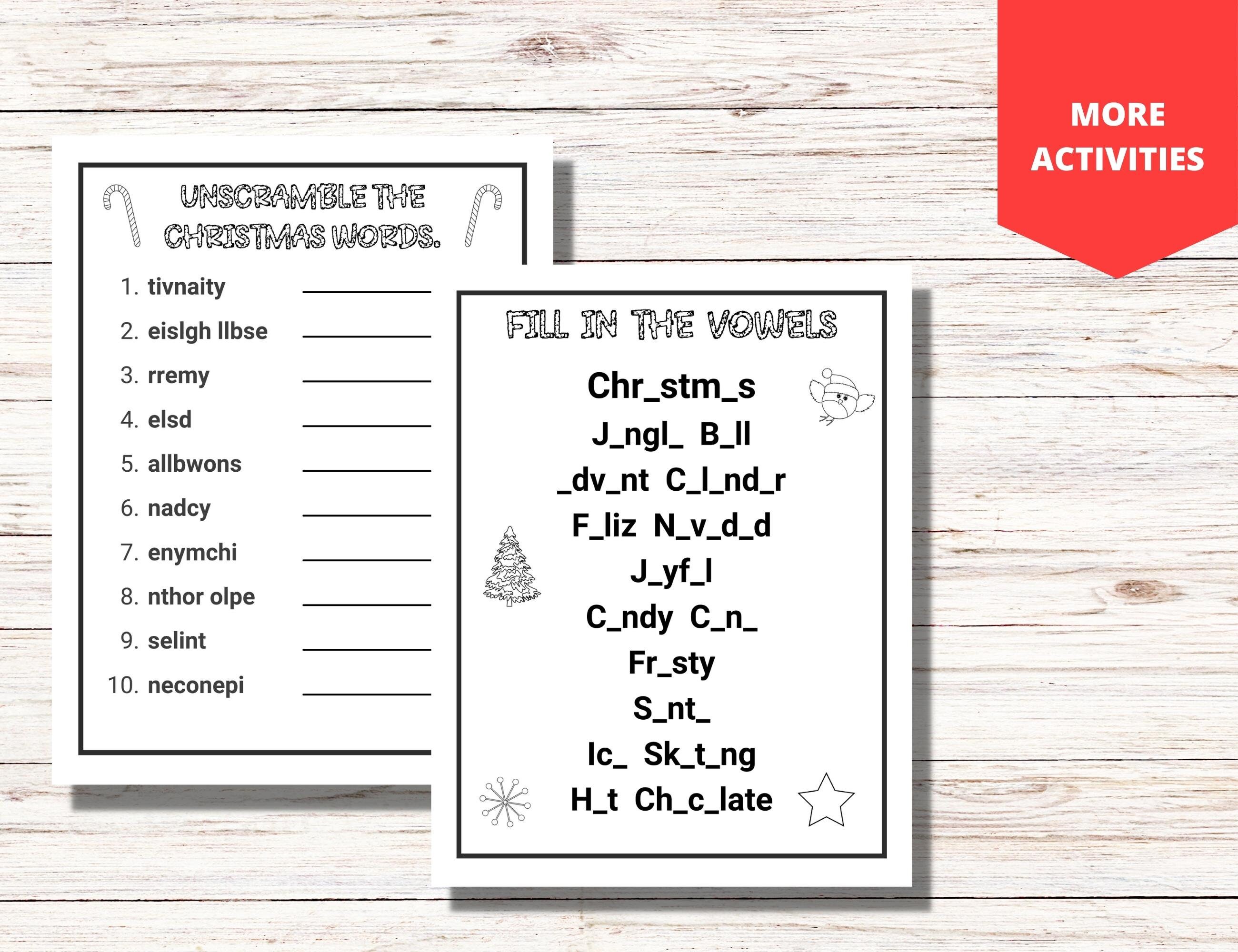Christmas Activity Book Printable Christmas Coloring Books for Kids ...