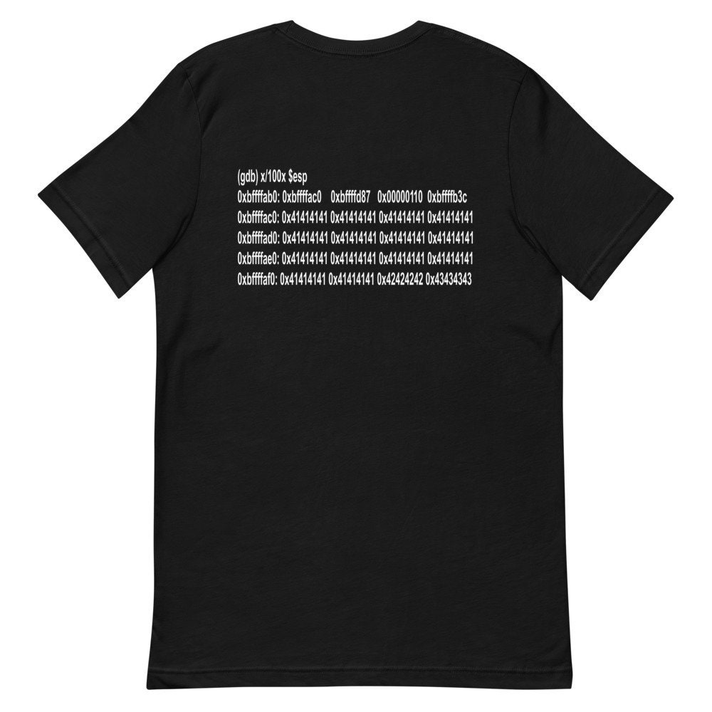 Cyber Security Hacker Buffer Overflow Gdb Short-sleeve - Etsy Cyber Security Hacker Buffer Overflow Gdb Short-sleeve - Etsy