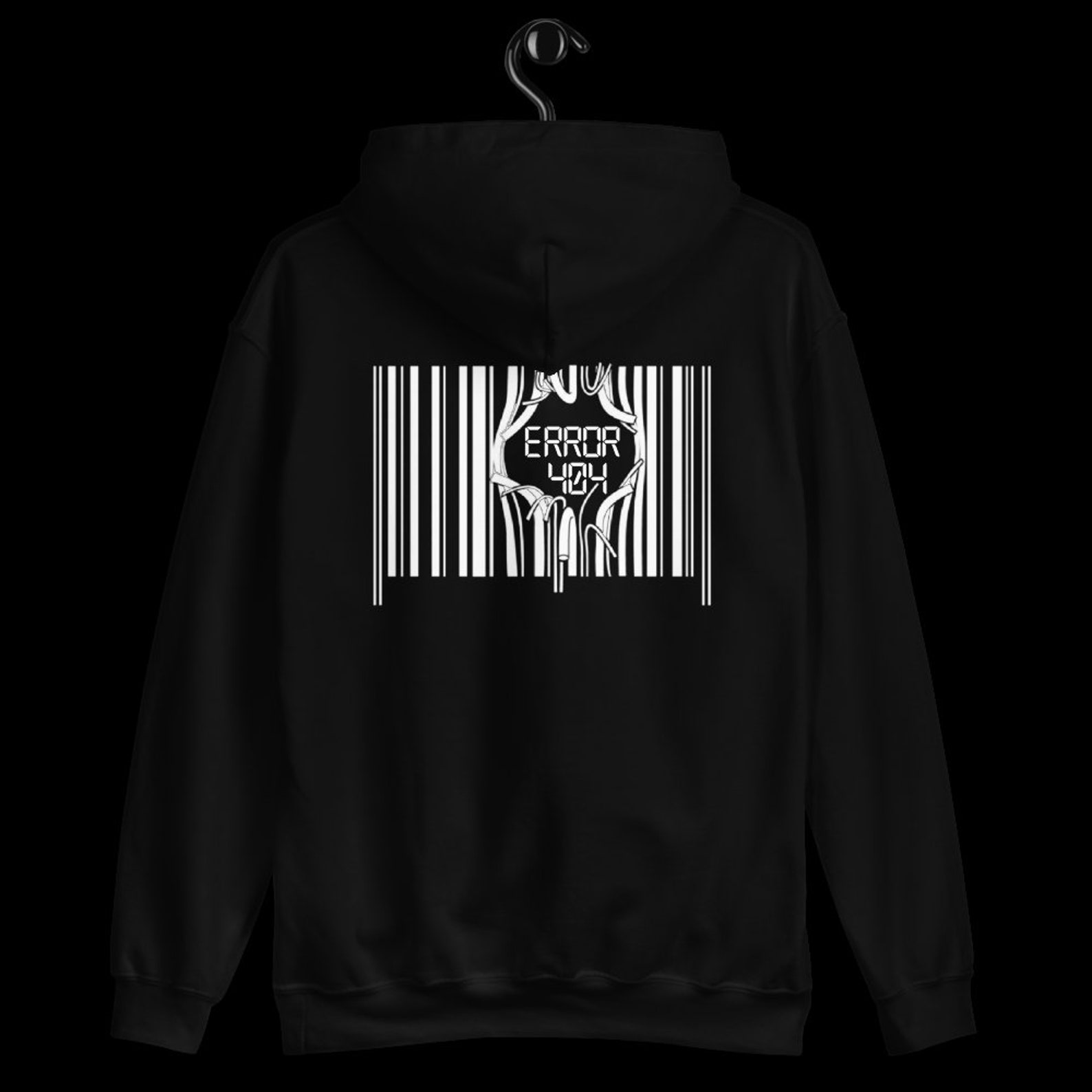 Error 404 Barcode Unisex Hoodie - Etsy UK