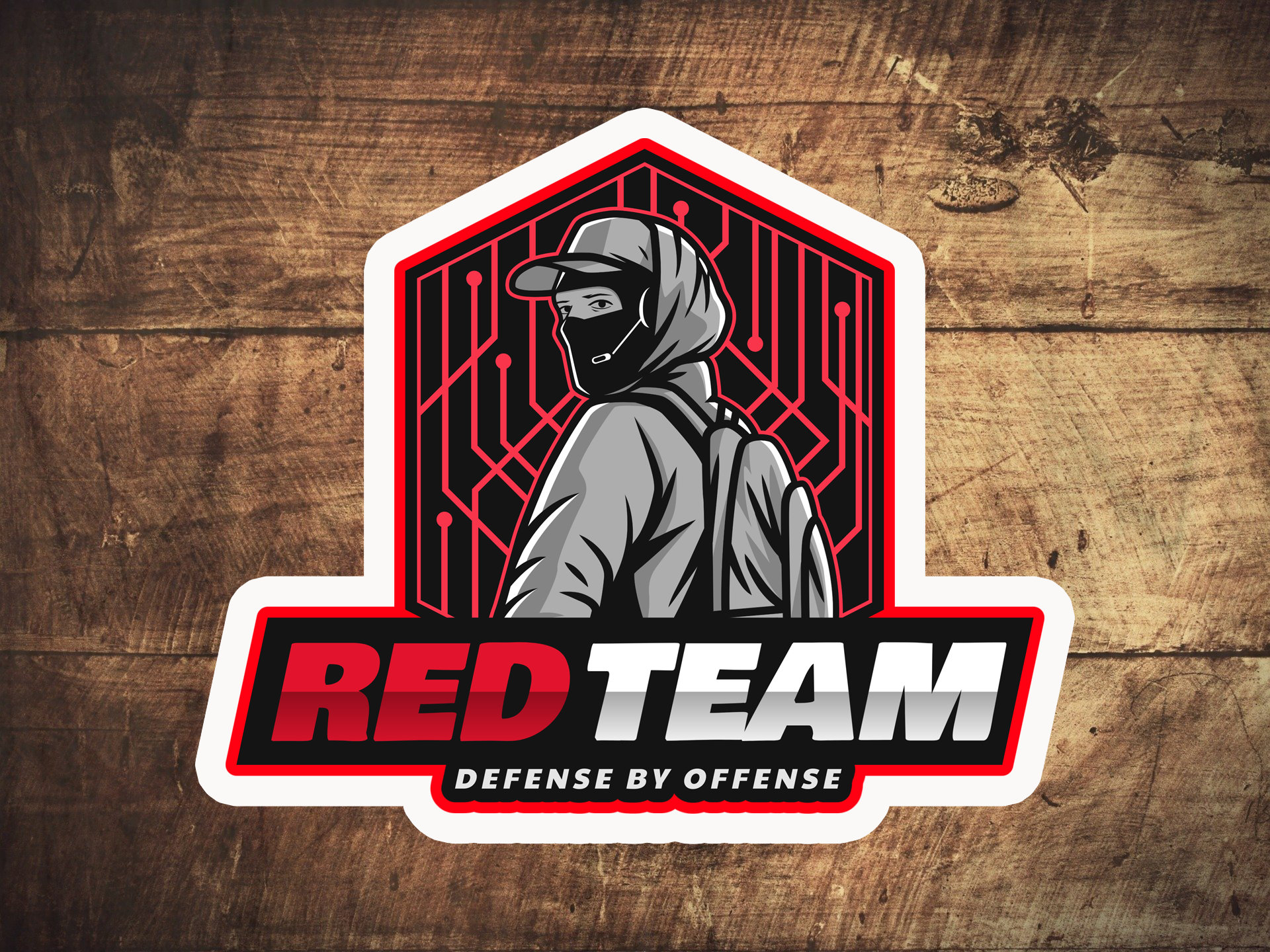 Cyber Security Red Team Defense by Offense Stickers | Etsy