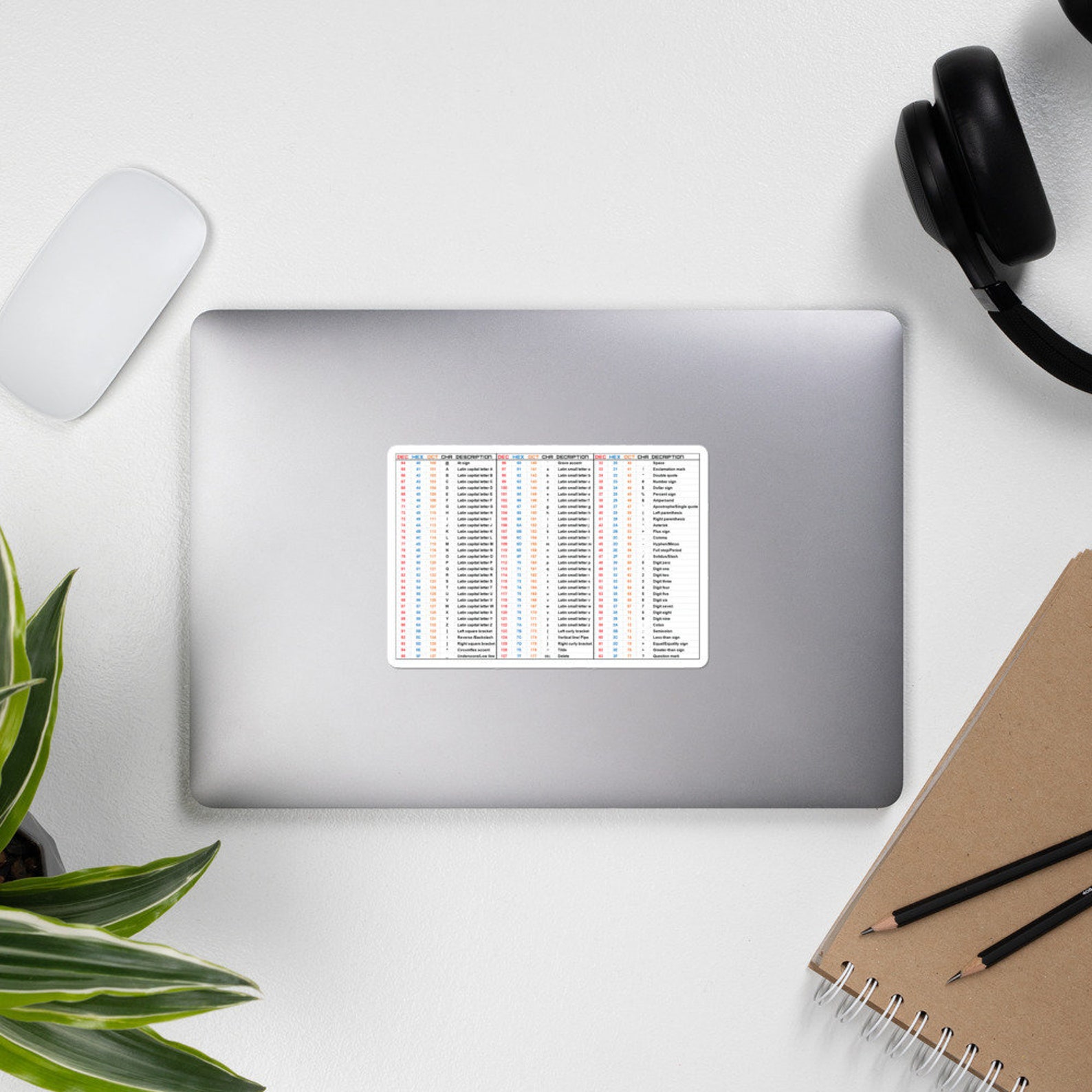 Hacker ASCII Table Chart Stickers - Etsy