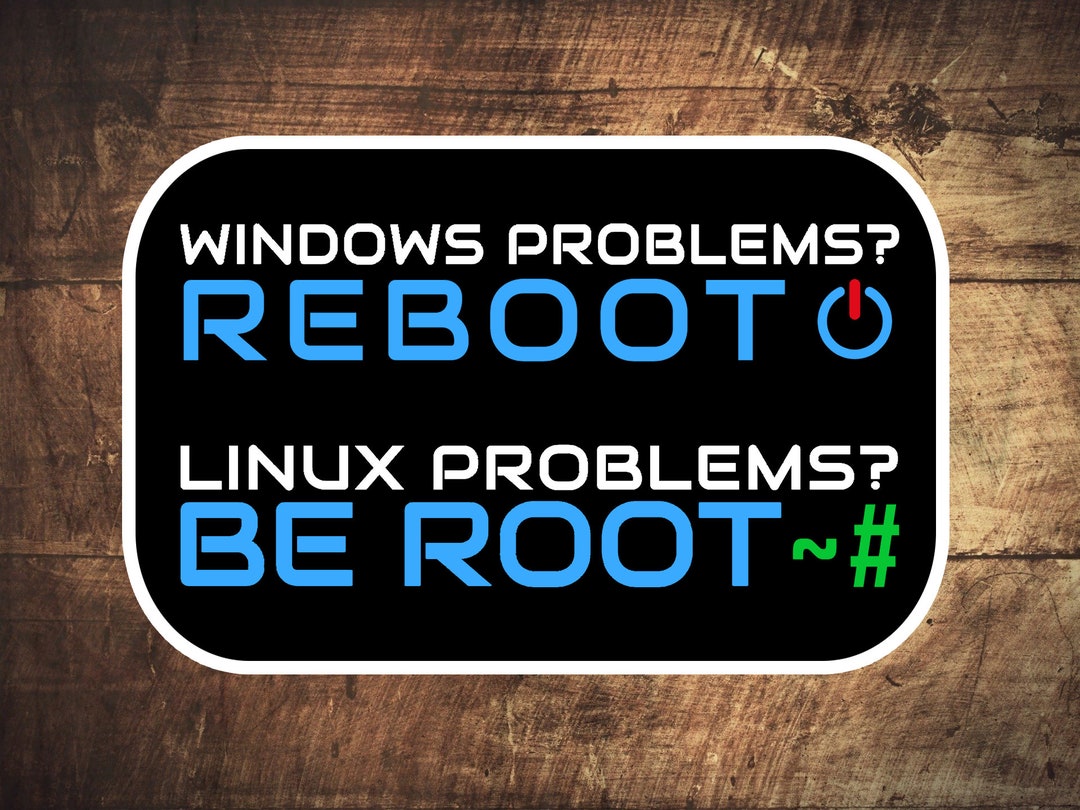 Windows Reboot Linux Be Root Stickers - Etsy