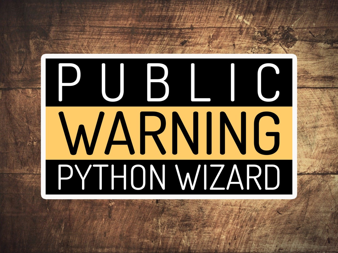 Avertissement public - Autocollants Python Wizard - Etsy France