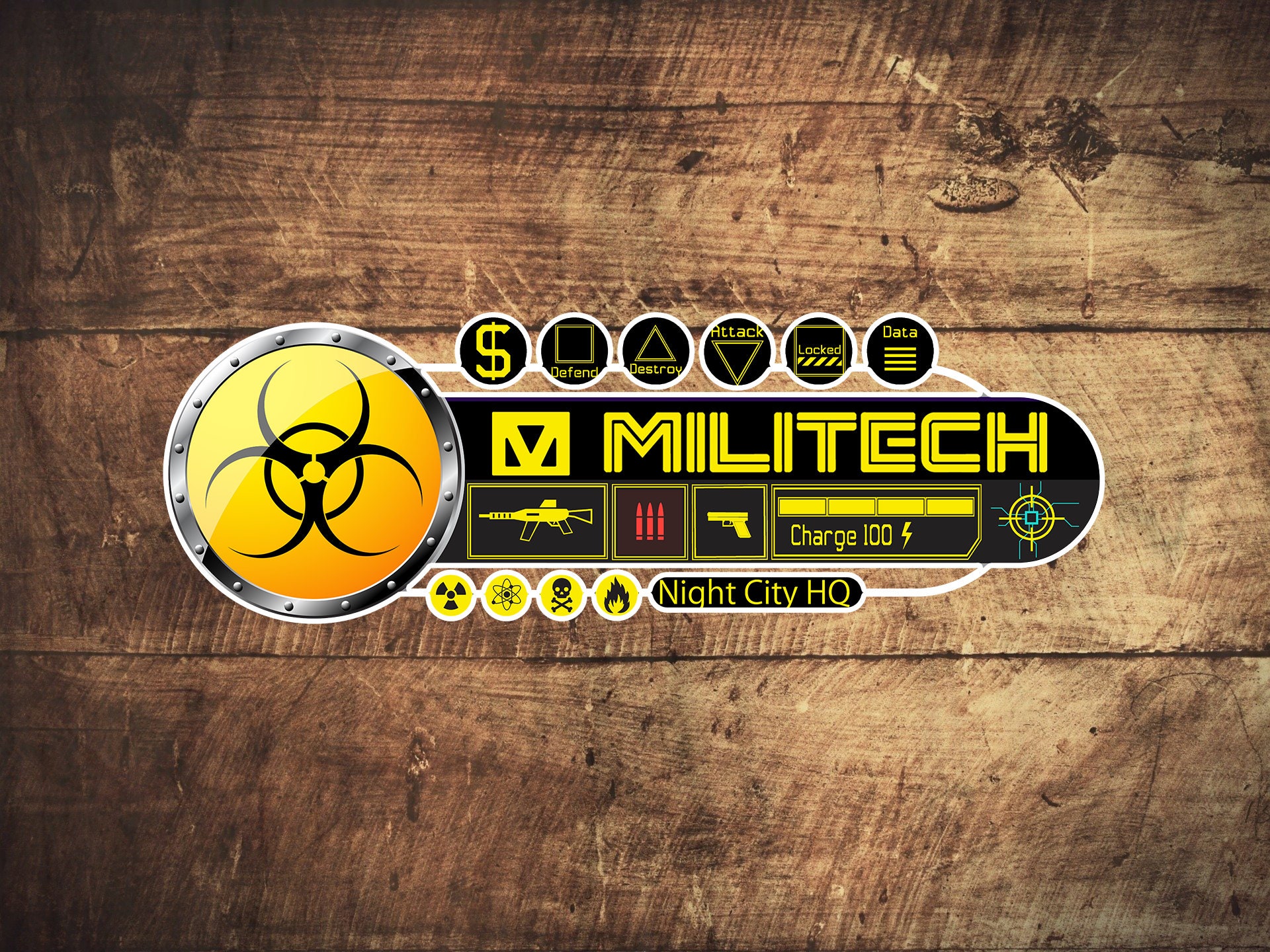Cyberpunk Militech International Armaments Stickers V1 - Etsy