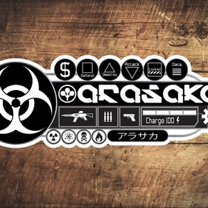 Cyberpunk - Arasaka Corporation アラサカ社 Black / White Stickers - Etsy