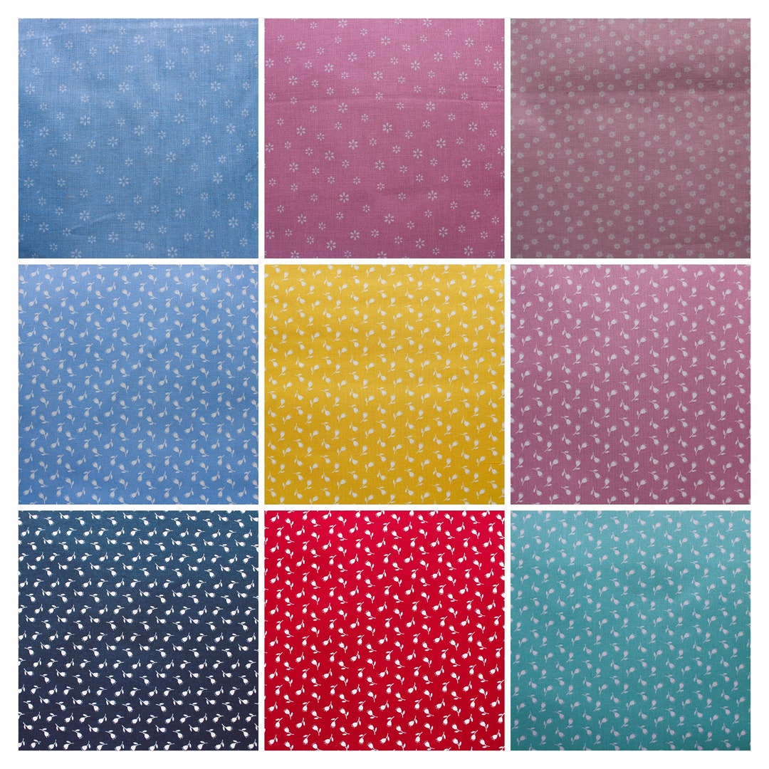 Floral Pattern Cotton Fabric for Dollhouse Patchwork Quilt - Etsy