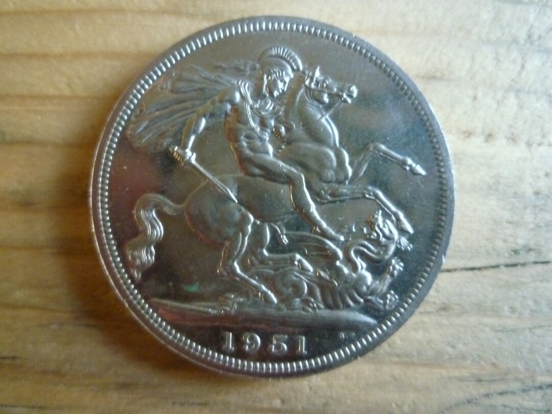 Collectible 1951 George VI Five Shilling Coin - Etsy