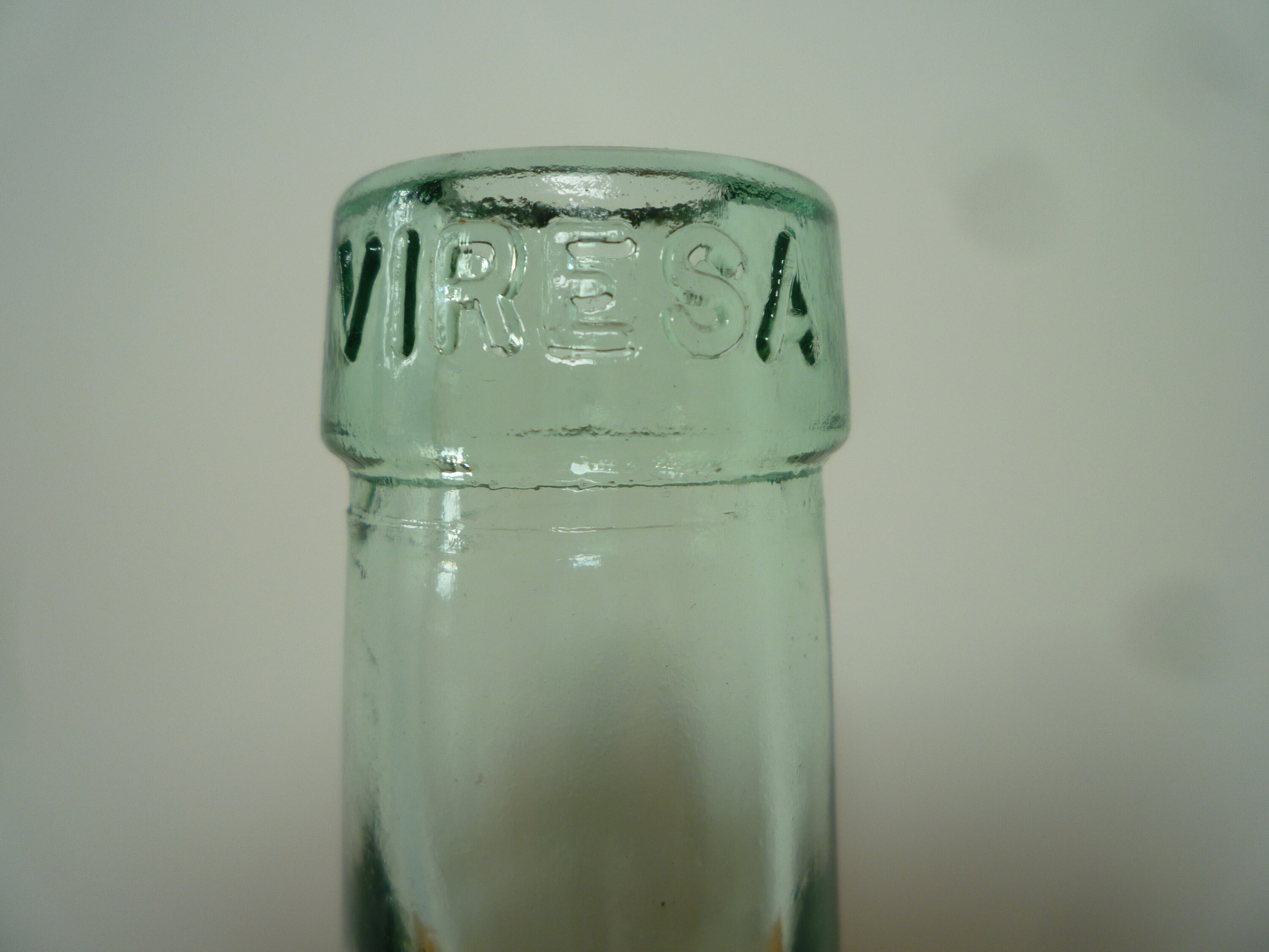Vintage Viresa Green Glass Bottle Demijohn Bottle Terrarium Bottle ...