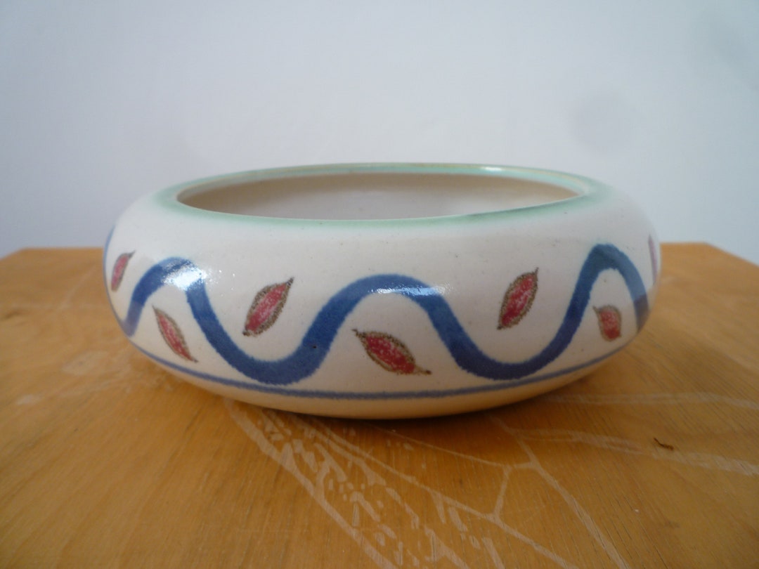 Vintage Buchan Portobello Stoneware Bowl White Blue and Pink With ...
