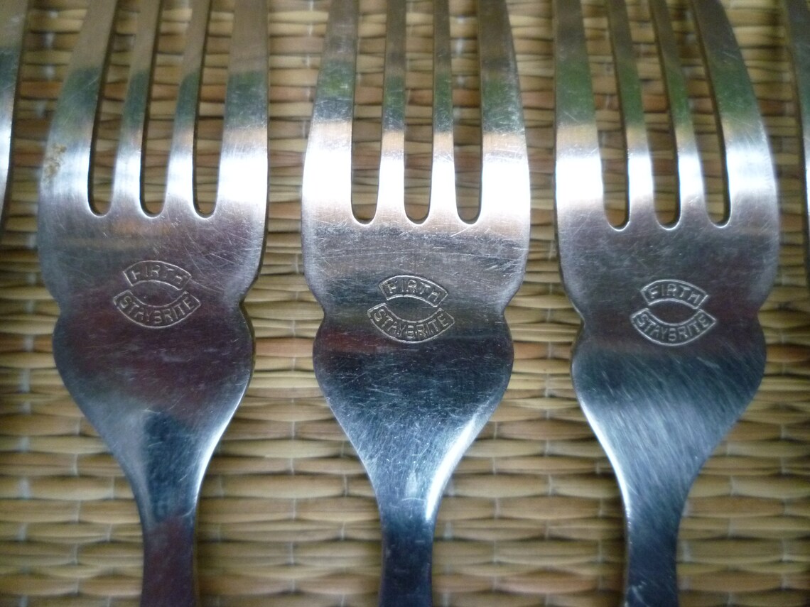 Vintage Set Of Four Pairs Of Firth Staybrite Stainless Steel Fish ...