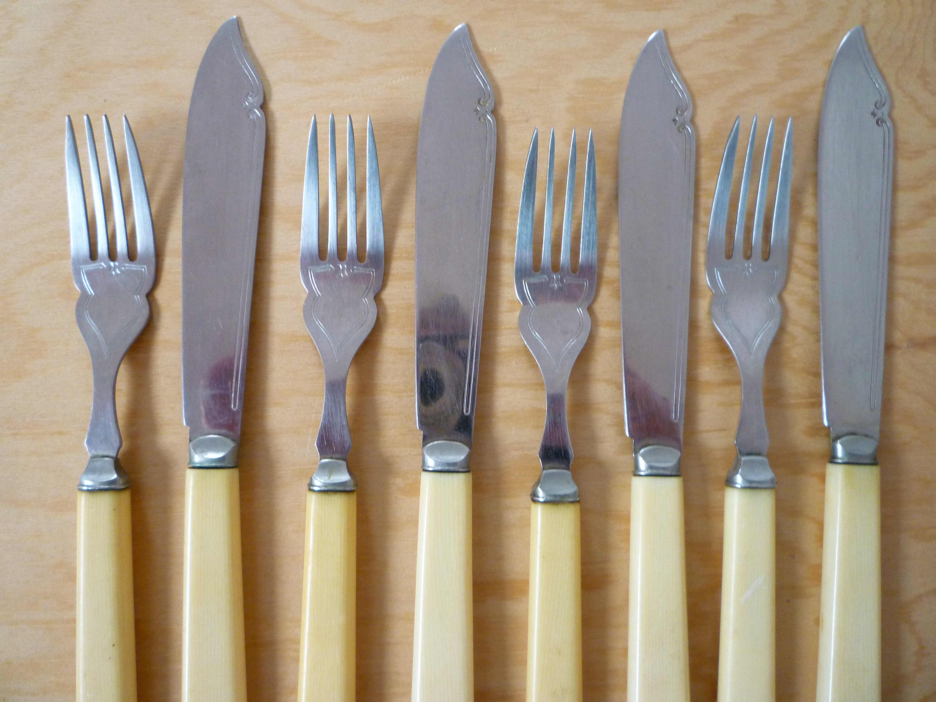 Vintage Set Of Four Pairs Of Firth Staybrite Stainless Steel Fish ...