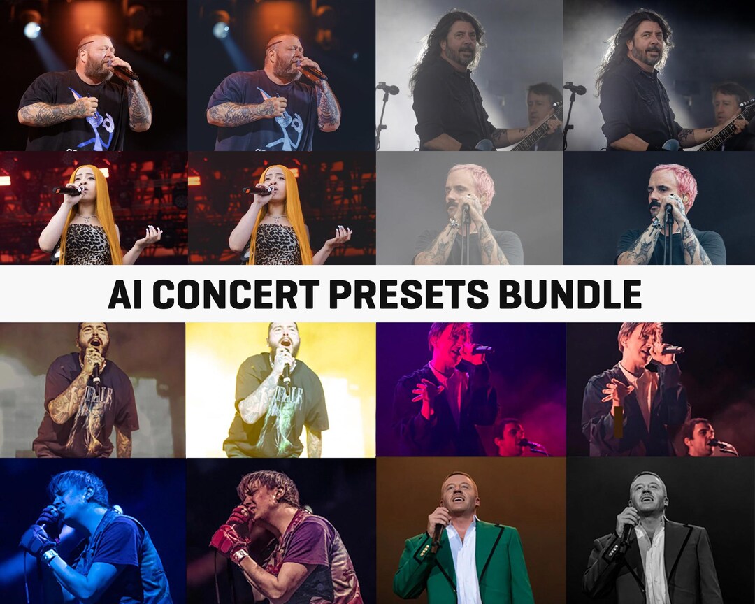 Bundle of 3 Concert Preset Packs, Ai Enhanced Lightroom Concert ...