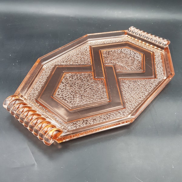 Pink Glass Tray - Etsy