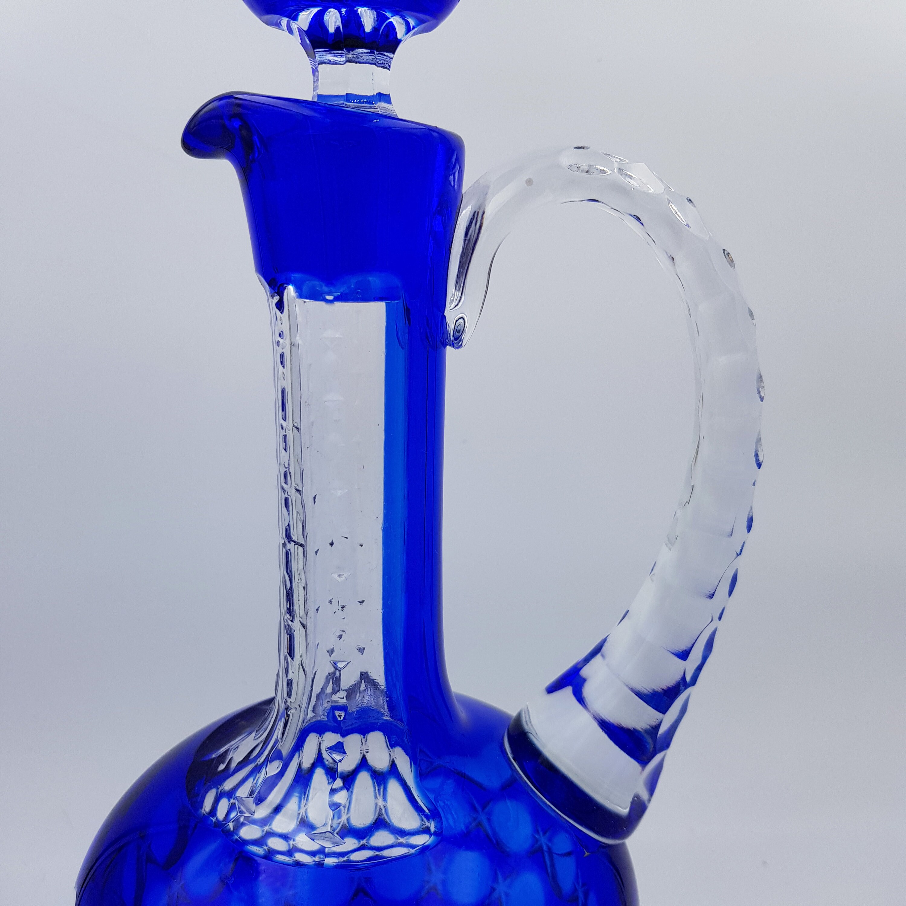 Big Blue Crystal Pitcher, France [1960s] / Item Details Below - Etsy