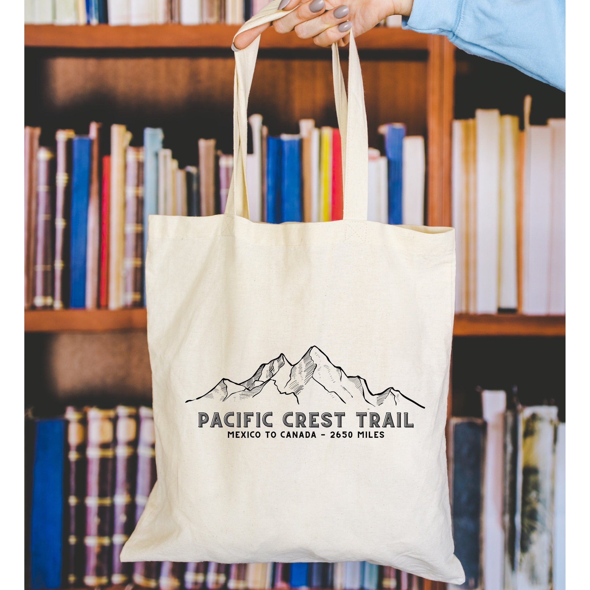 Pacific Crest Trail Tote Bag, PCT Canvas Bag, PCT Thru Hiker Bag, Long ...