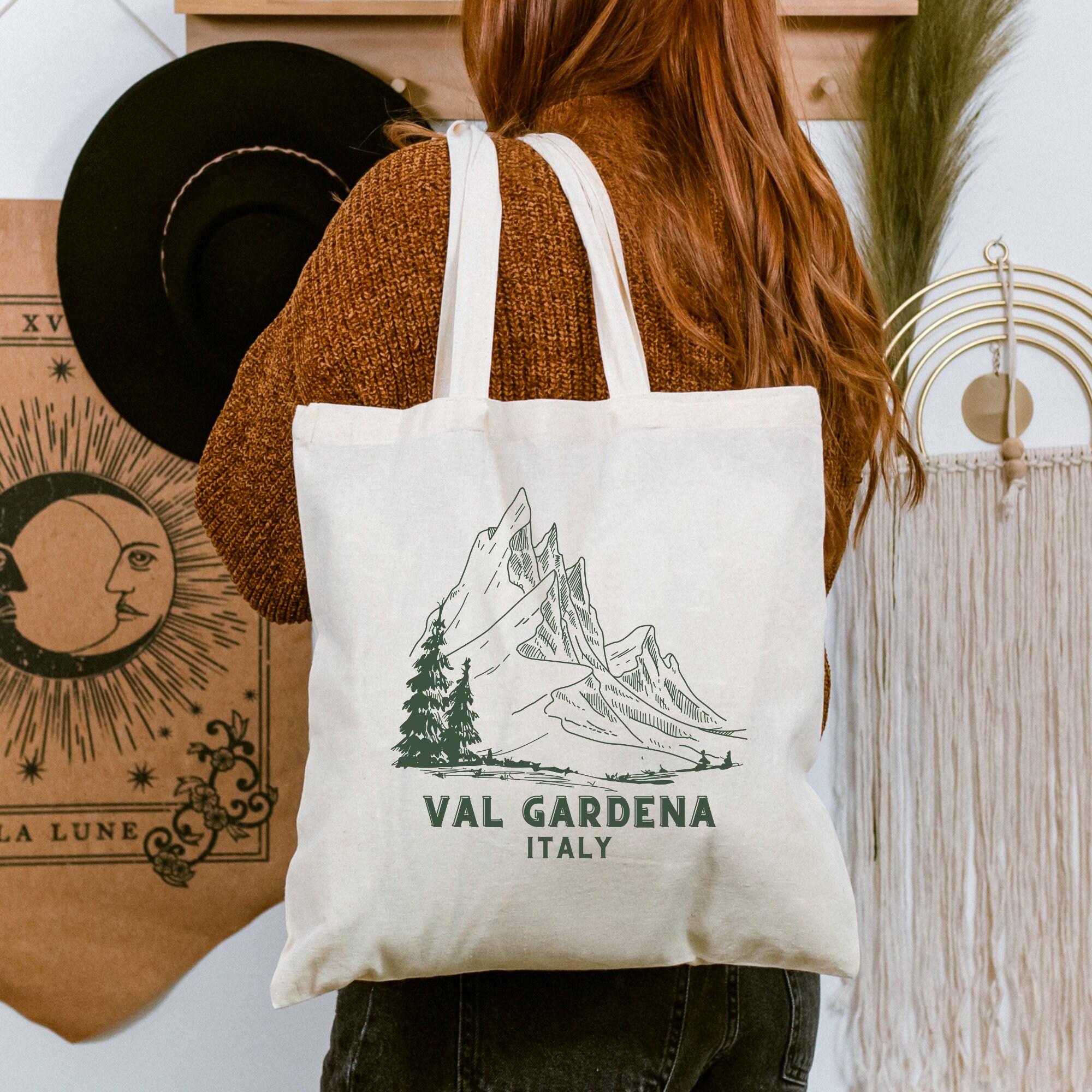 Val Gardena Italy Tote, Italian Dolomites Bag, Italian Alps Tote, Odle ...