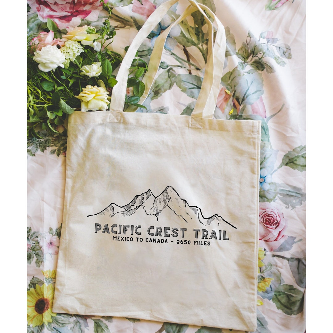 Pacific Crest Trail Tote Bag, PCT Canvas Bag, PCT Thru Hiker Bag, Long ...