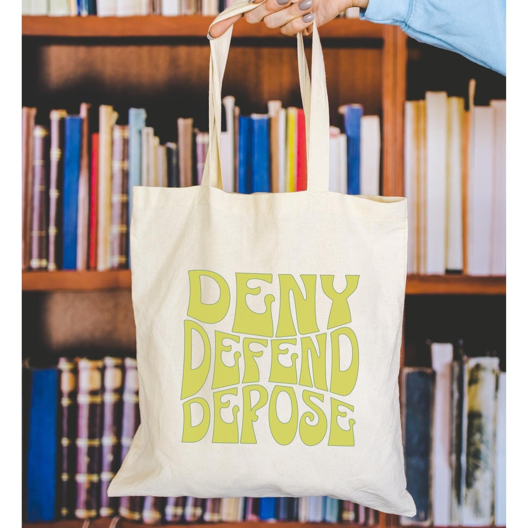 Deny Defend Depose Tote, Social Justice Gift, Eat the Rich Bag ...