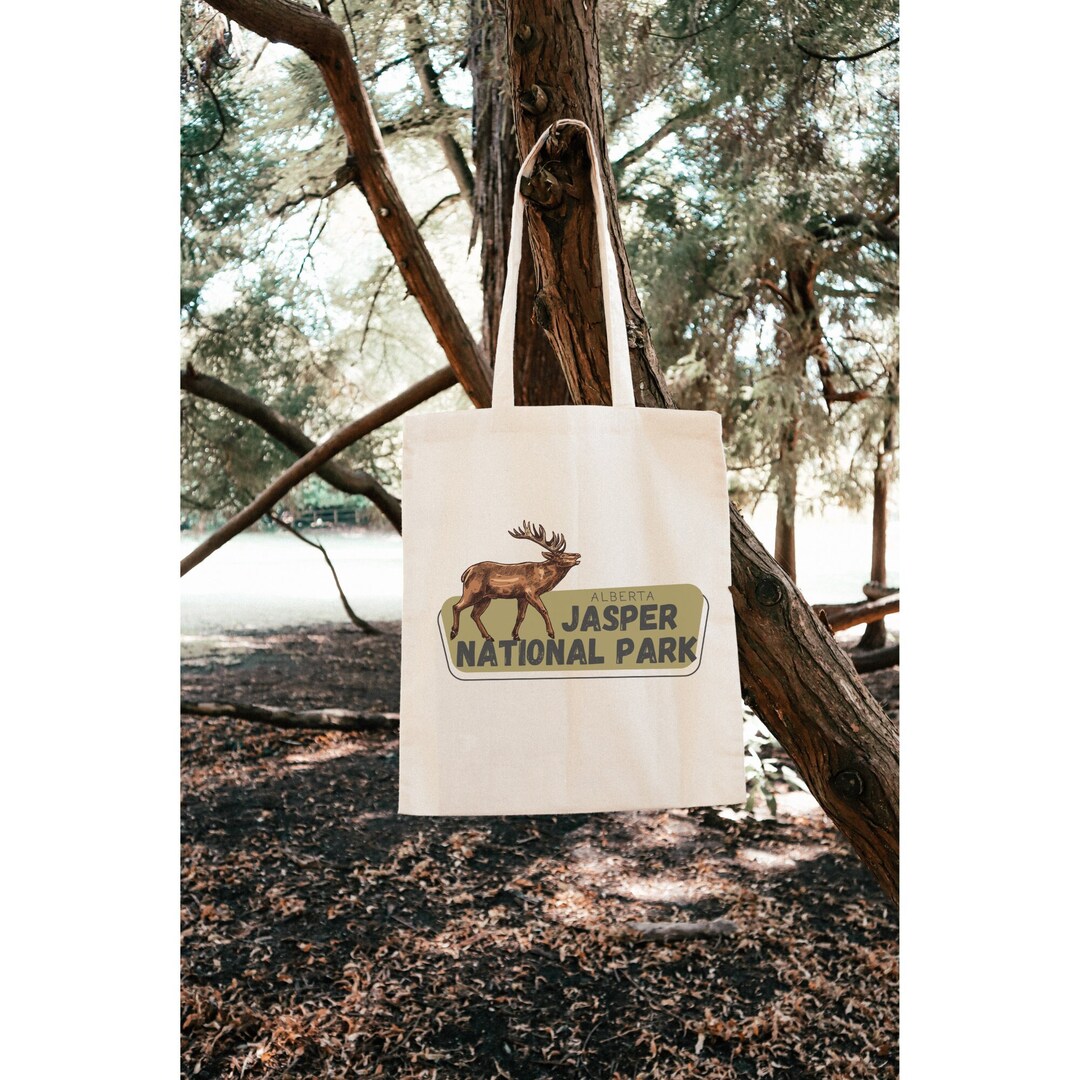 Jasper National Park Tote Bag, National Park Canvas Bag, Camping Gift ...