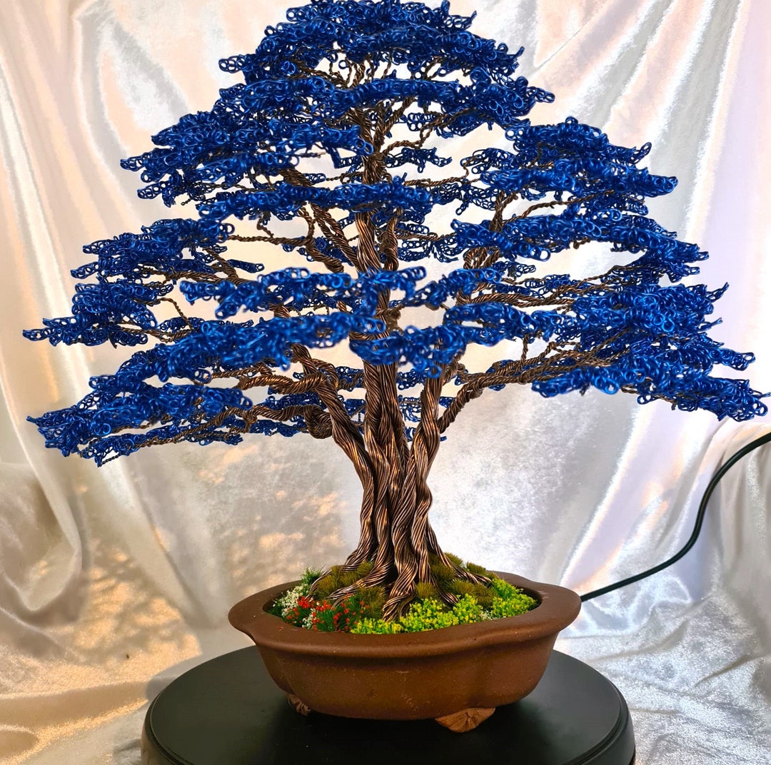 Blue Japanese Maple on Hokidachi Style - Etsy