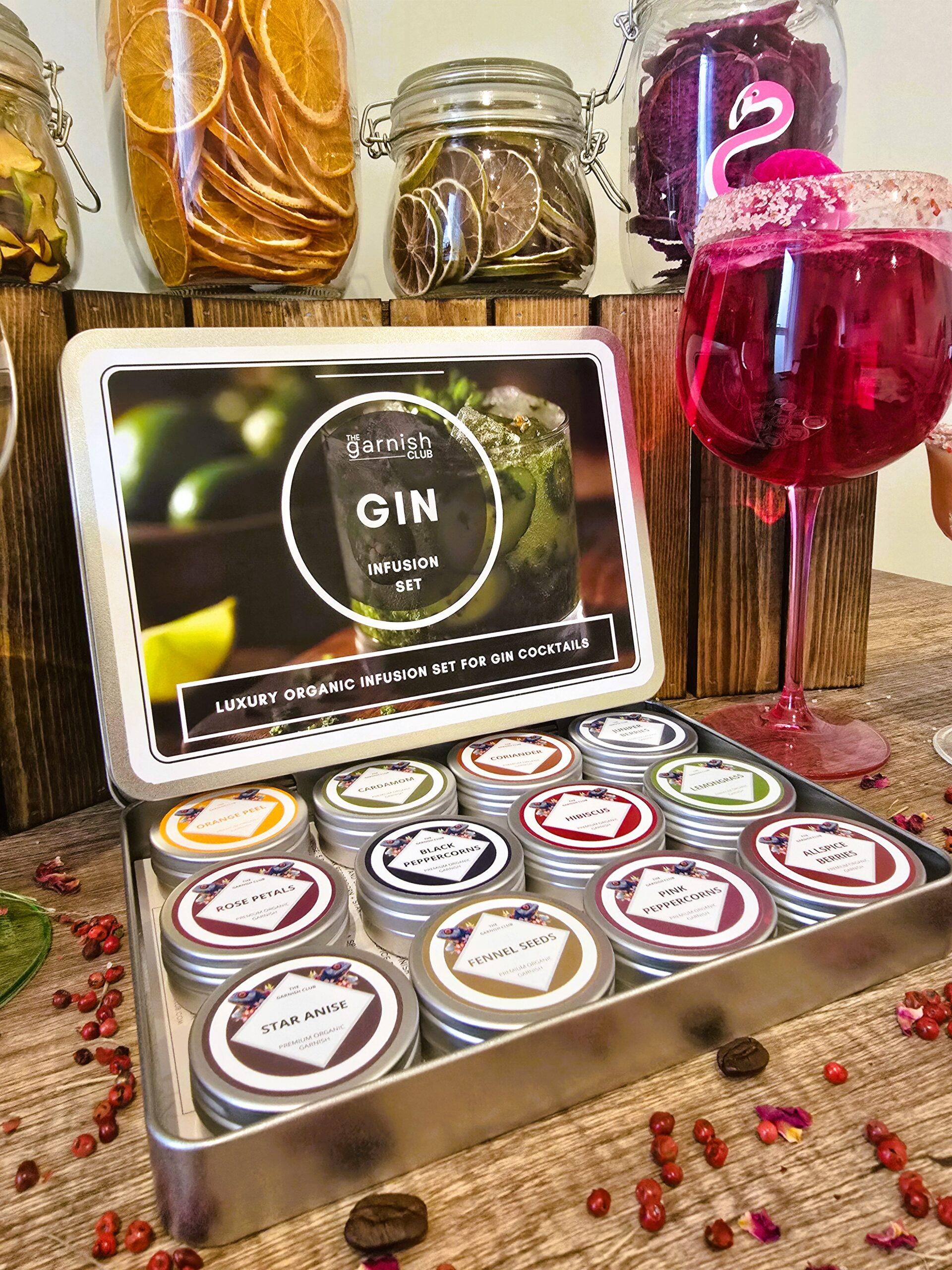 Gin Cocktail Infusion Set – 12 Organic Botanicals for Crafting ...