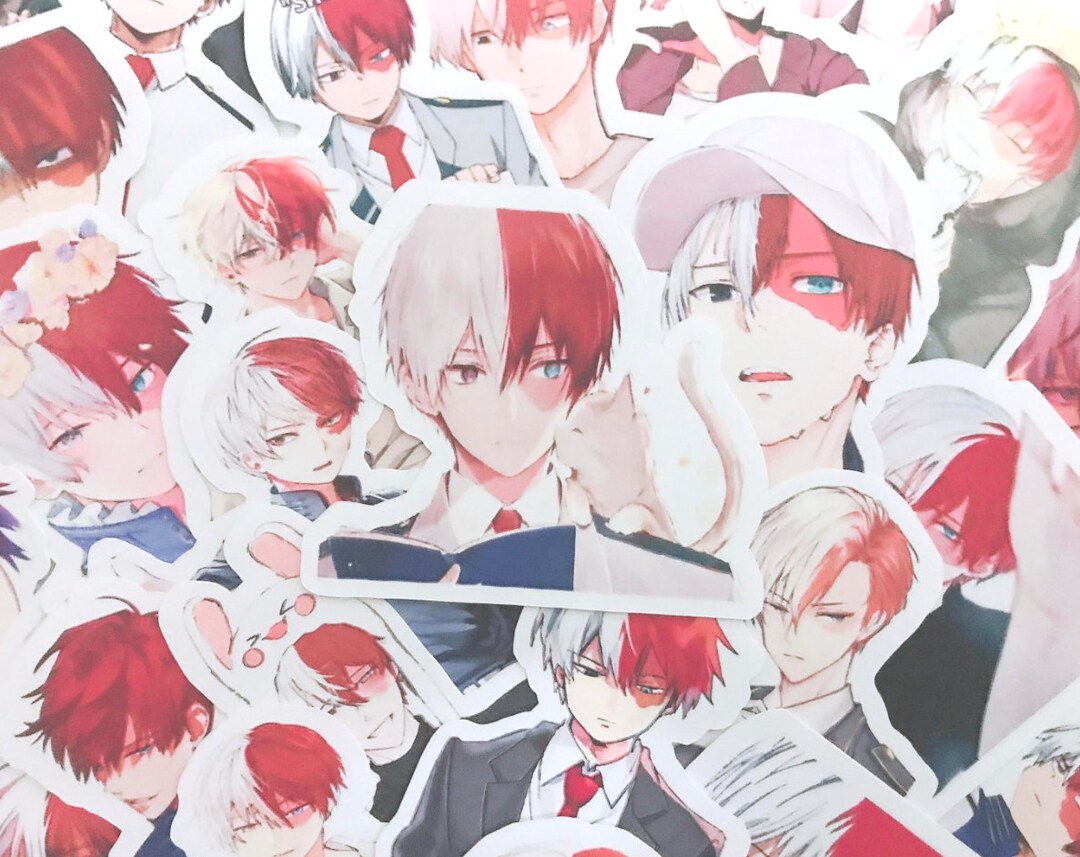 Anime Fire and Ice Boy Stickers (30 Pcs) - Etsy