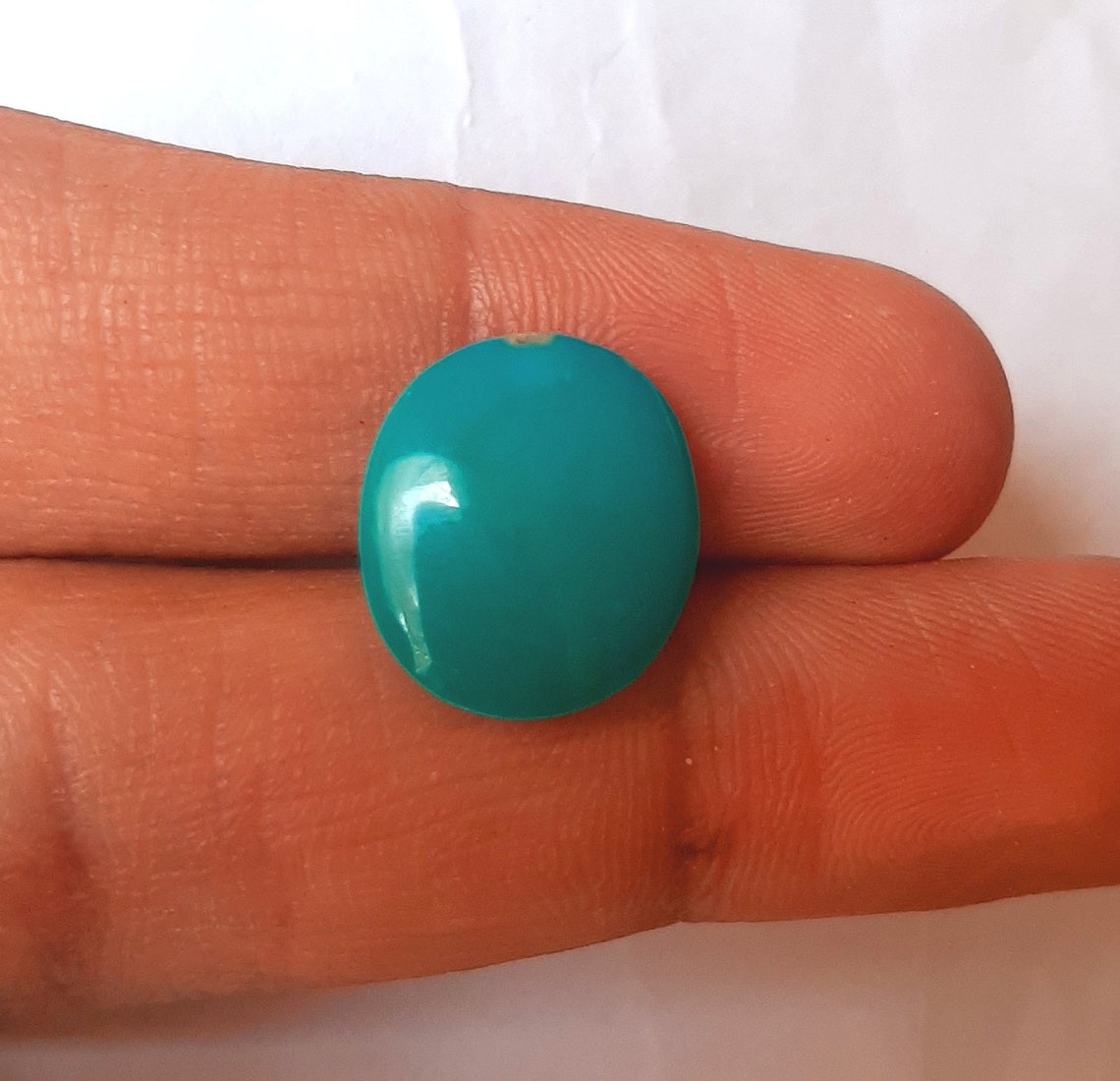 Color verde natural turquesa. Tamaño 15x13 altura 4MM Cts | Etsy