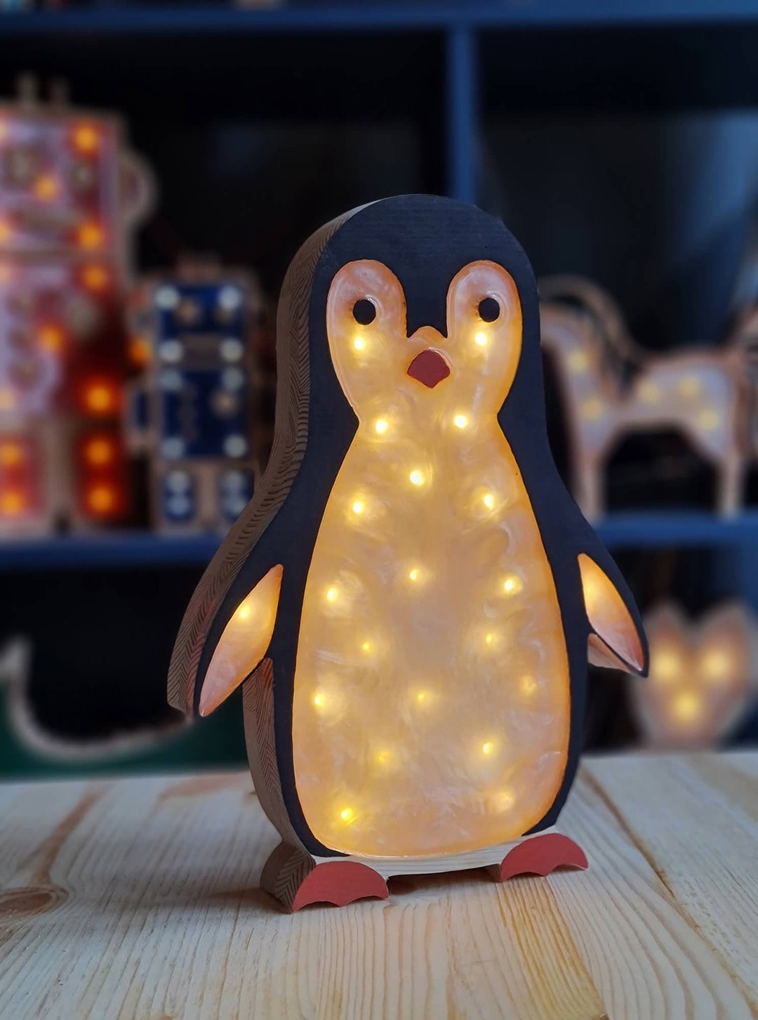 Penguin Light Kids Night Lamp Children's Room Light - Etsy