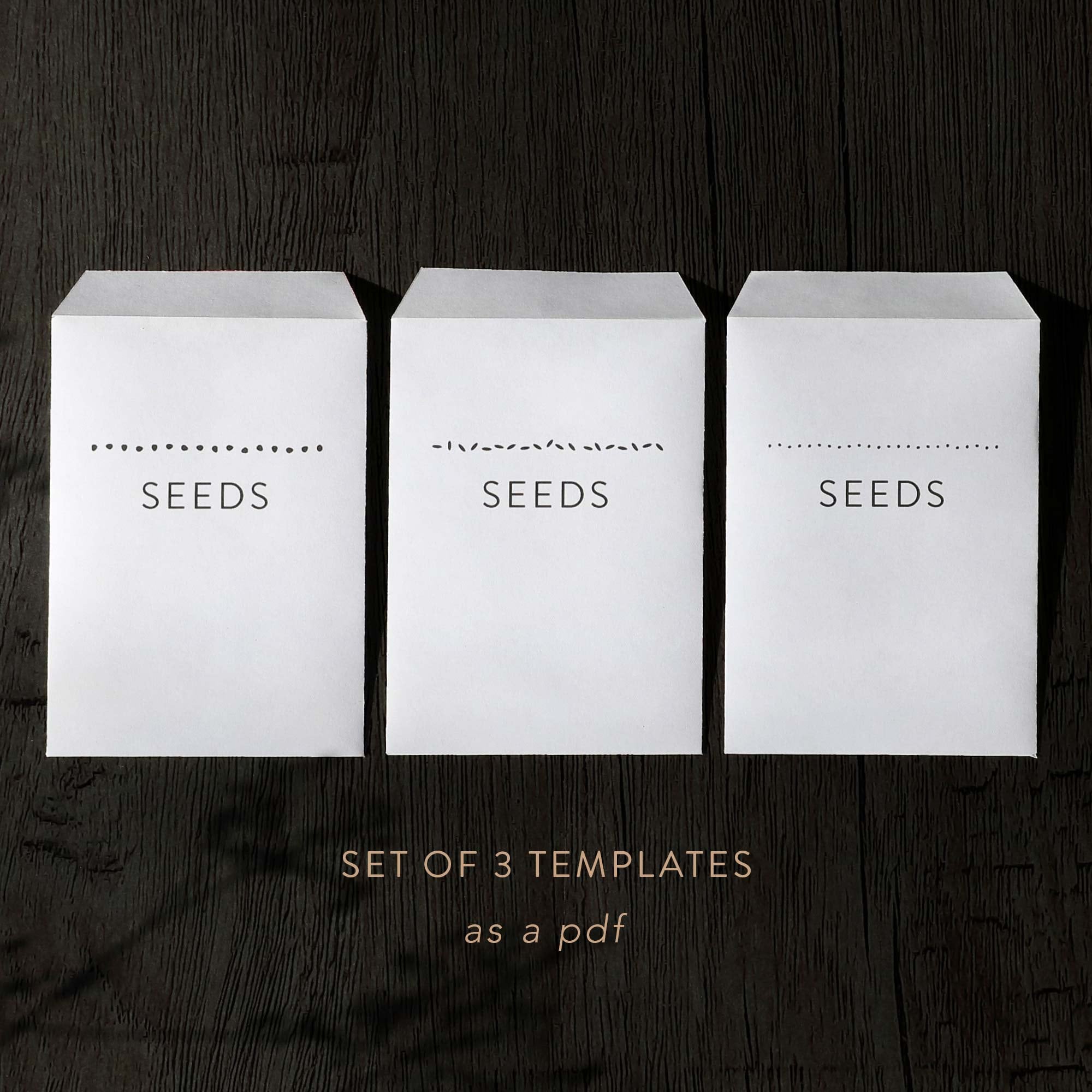MINIMAL - Seed Packet Templates, Instant Download PDF - Etsy