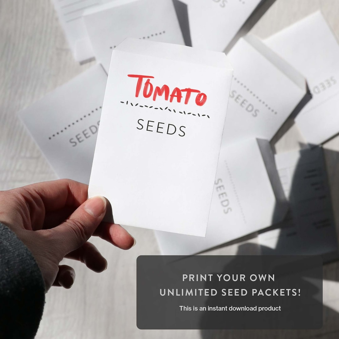 MINIMAL - Seed Packet Templates, Instant Download PDF - Etsy