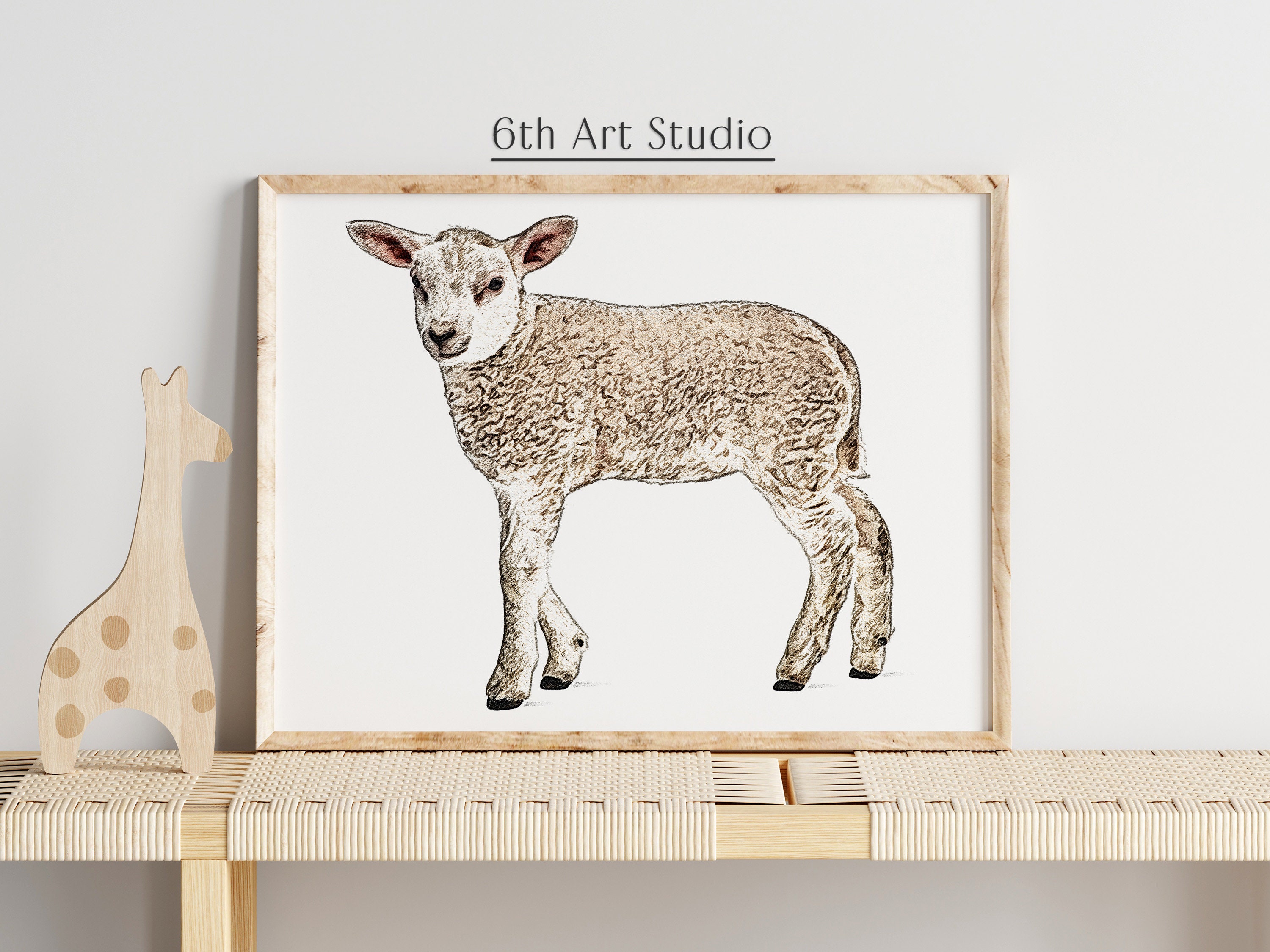Realistic Lamb Drawing