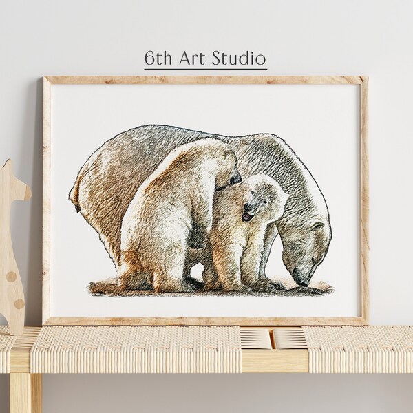 Realistic Bear Drawing - Etsy