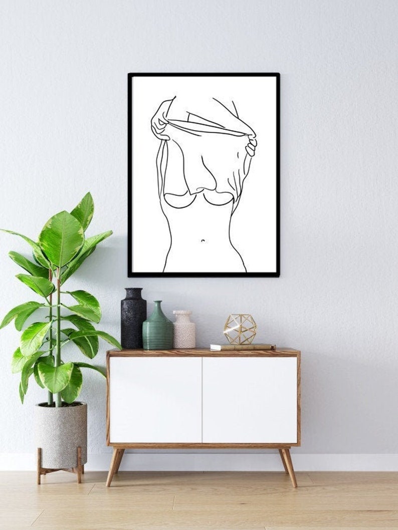 Nackte Frau minimalistische Kunst sexy Frau Poster, Kunstdruck Digitaldruck - Etsy Schweiz